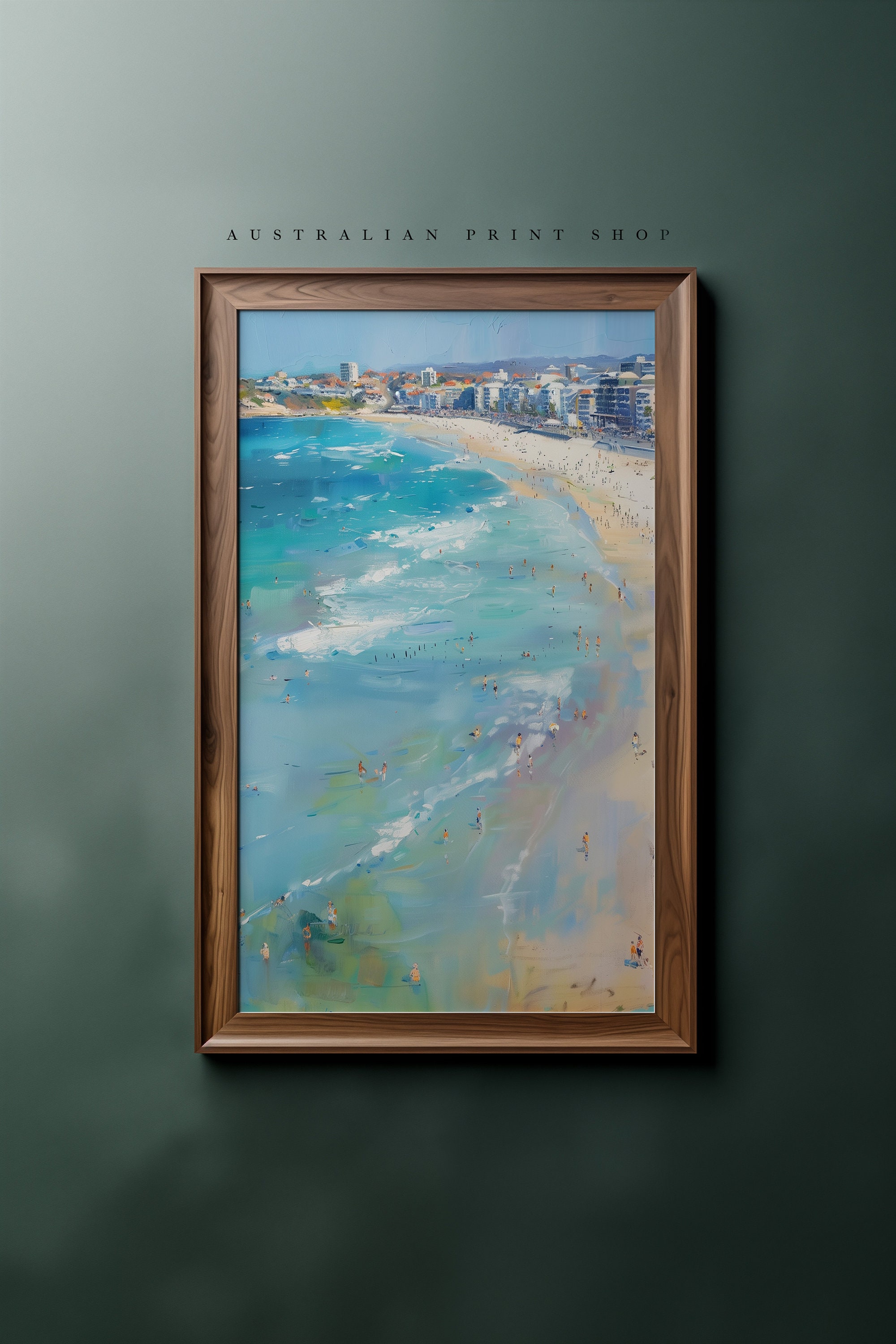 Australian Beach Print| Bondi Beach Scene | Printable Wall Art ...