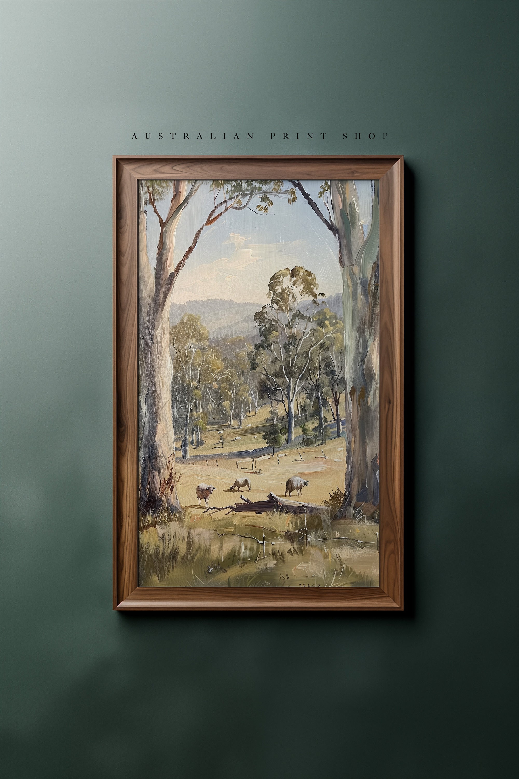 Vintage Farmhouse Australian Bush Landscape Oil Painting Australian ...