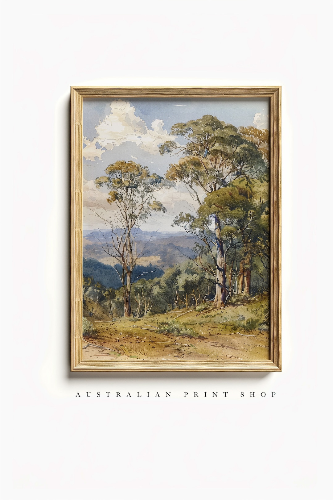 Rustic Countryside Landscape Printable Wall Art for the Living Room ...