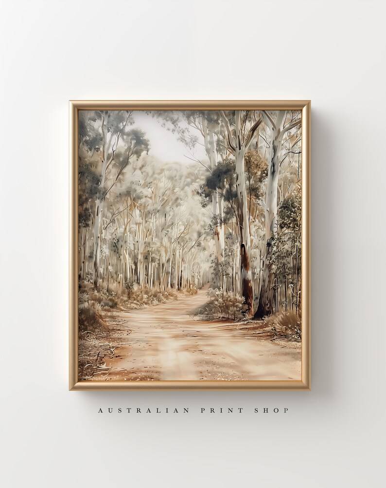 Australian Farmhouse Print Bush Trails Australian Print Gum Tree ...