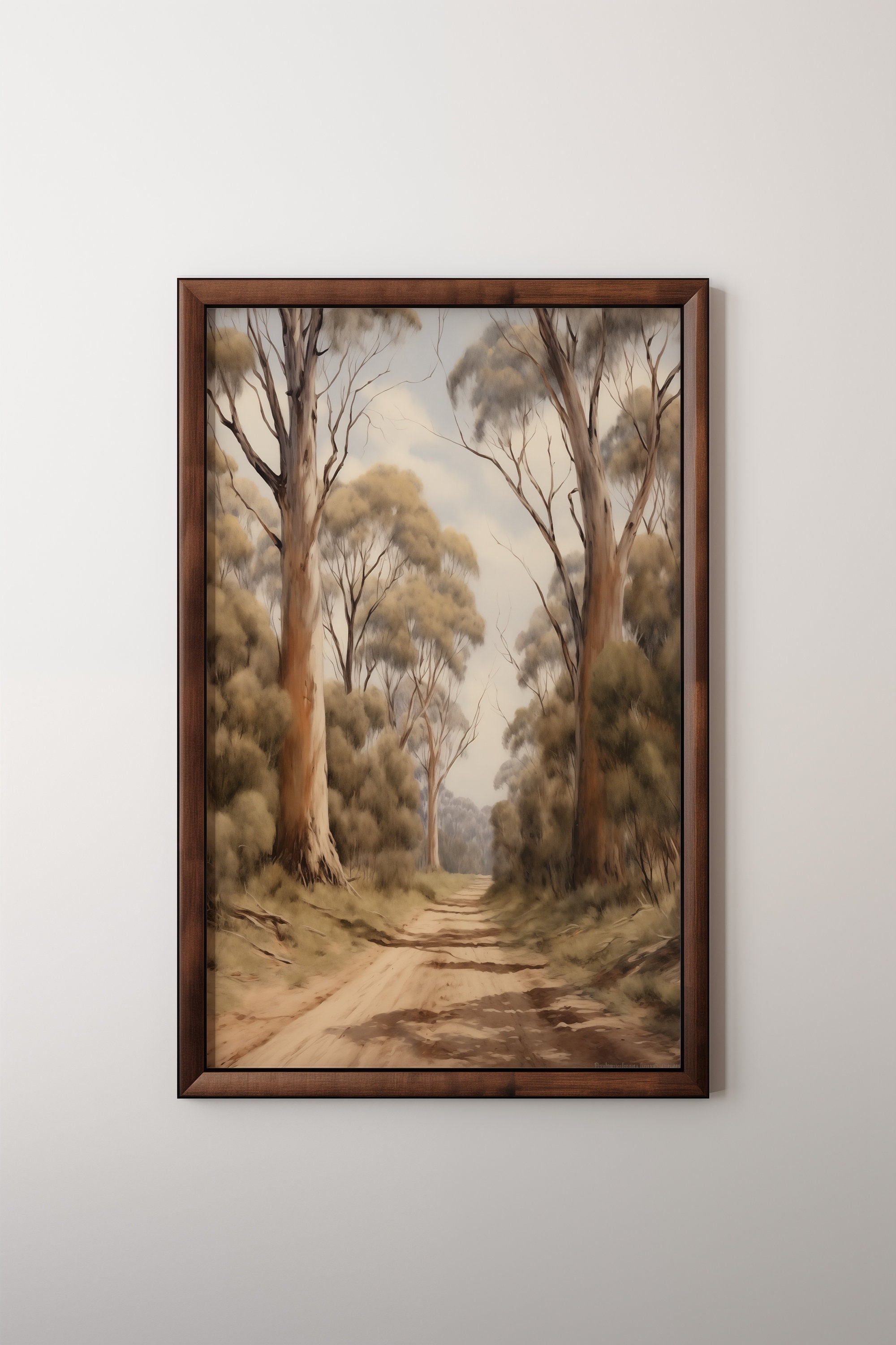 Vintage Australian Gum Tree Painting | Australian Native Art | Digital ...