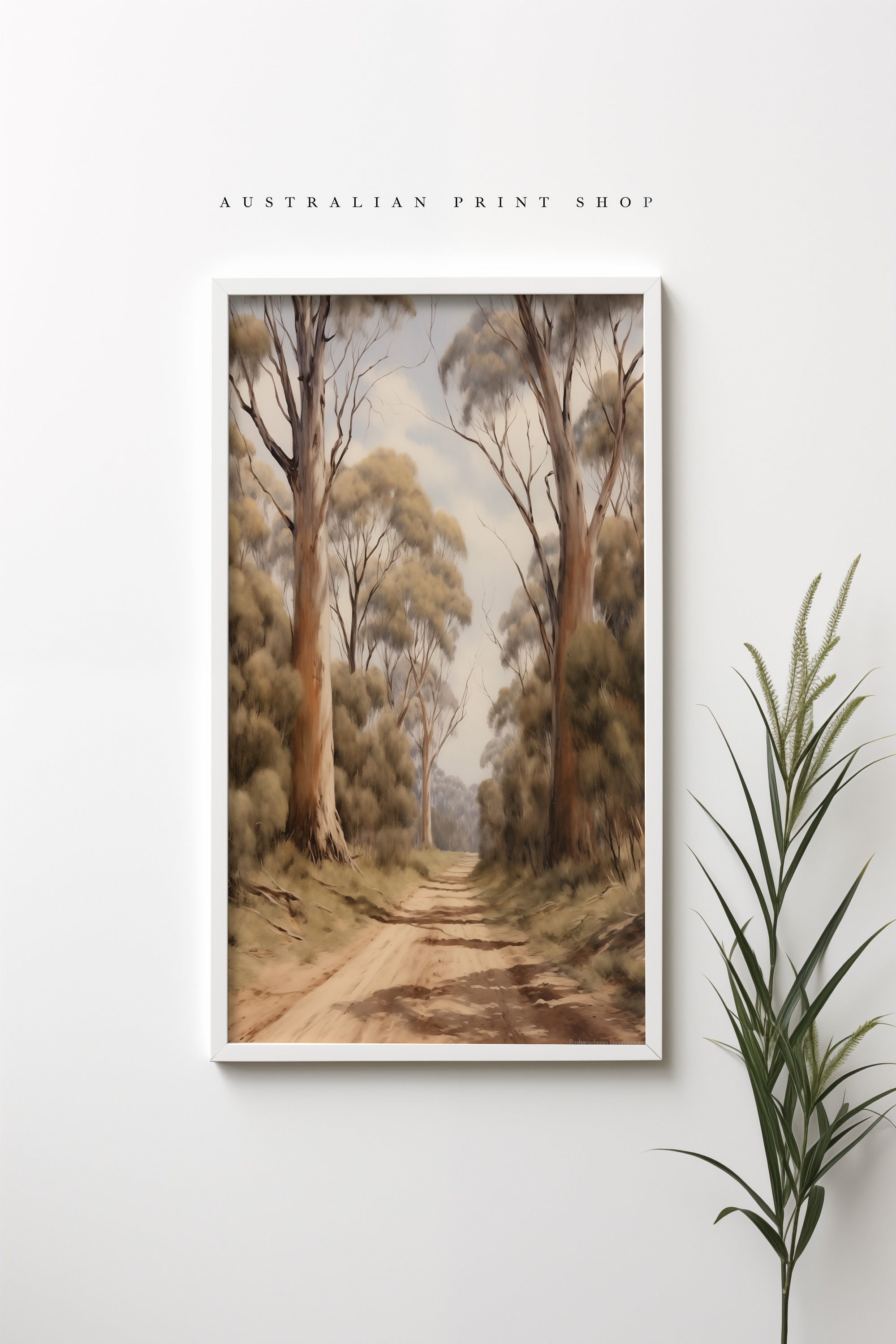 Vintage Australian Gum Tree Painting | Australian Native Art | Digital ...