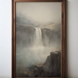PRINTABLE Vintage Australian Waterfall Art | Neutral Tones | Digital ...