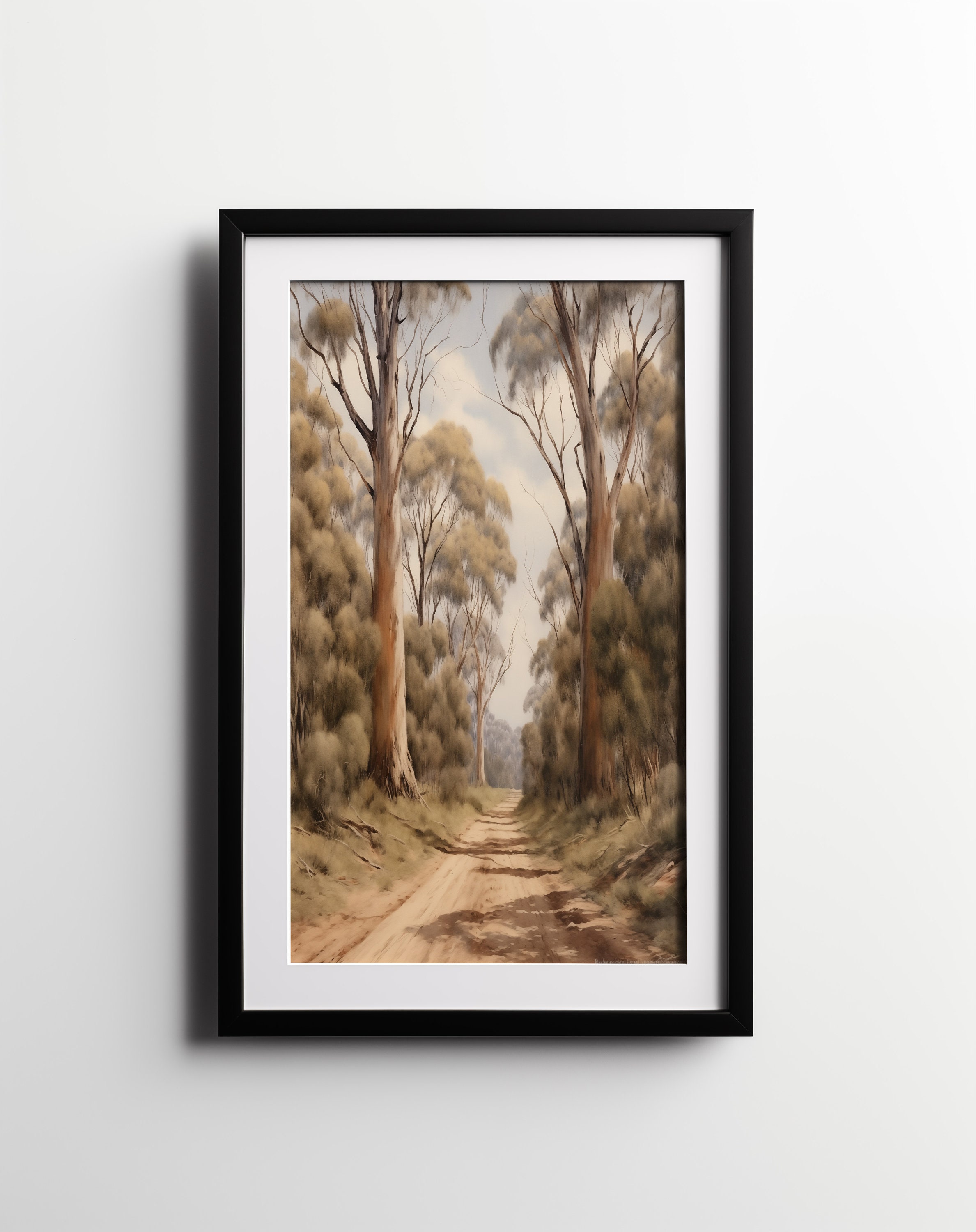 Vintage Australian Gum Tree Painting | Australian Native Art | Digital ...