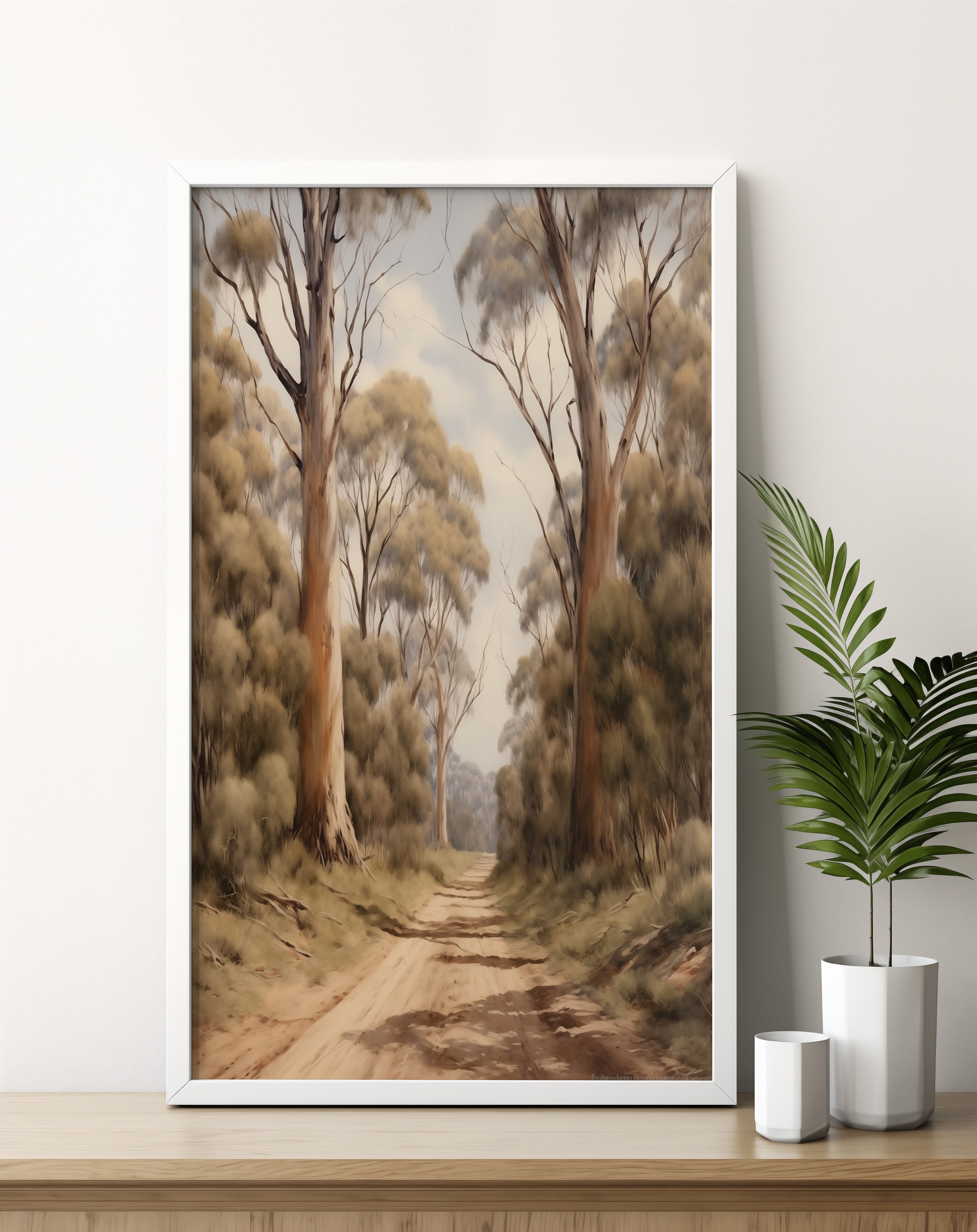 Vintage Australian Gum Tree Painting | Australian Native Art | Digital ...