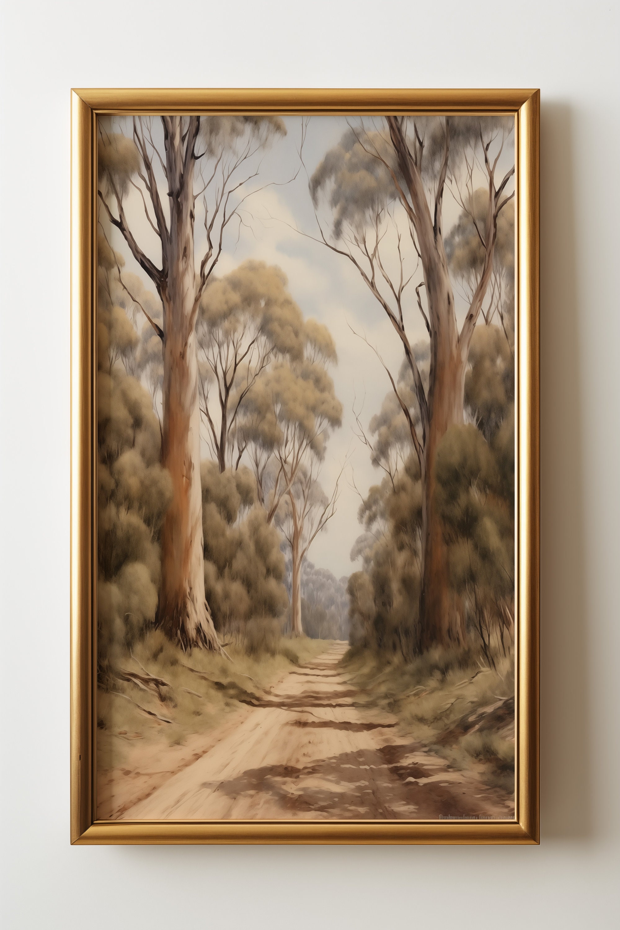 Vintage Australian Gum Tree Painting | Australian Native Art | Digital ...