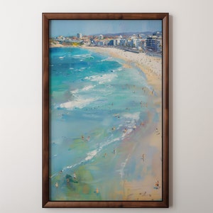 Australian Beach Print| Bondi Beach Scene | Printable Wall Art ...