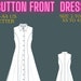 Button Front Summer Dress Sewing Pattern,layered Dress Button Front ...