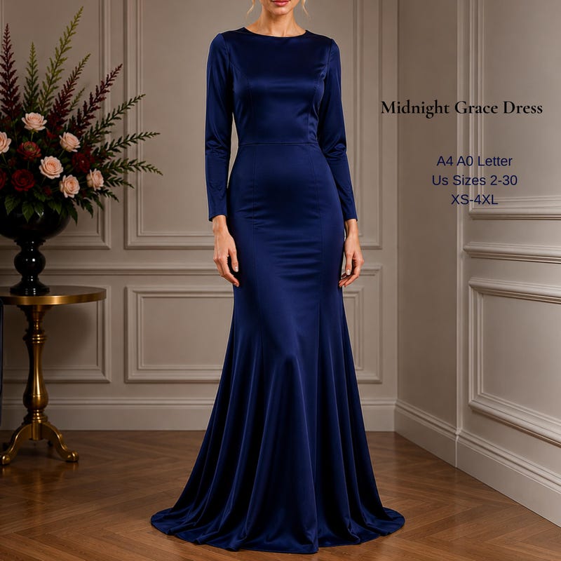 Navy Maxi Wrap Dress - Etsy