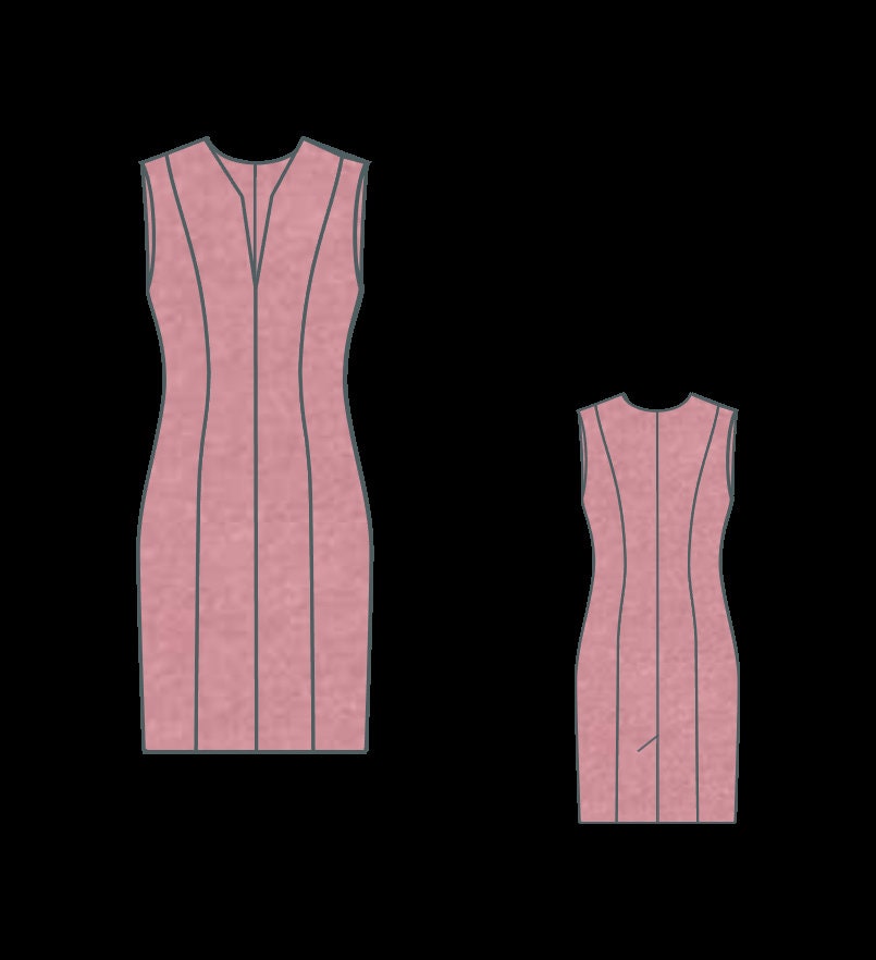 V Neck Dress Sewing Pattern, Sleeveless Dress, Mini Dress, Prom Dress ...