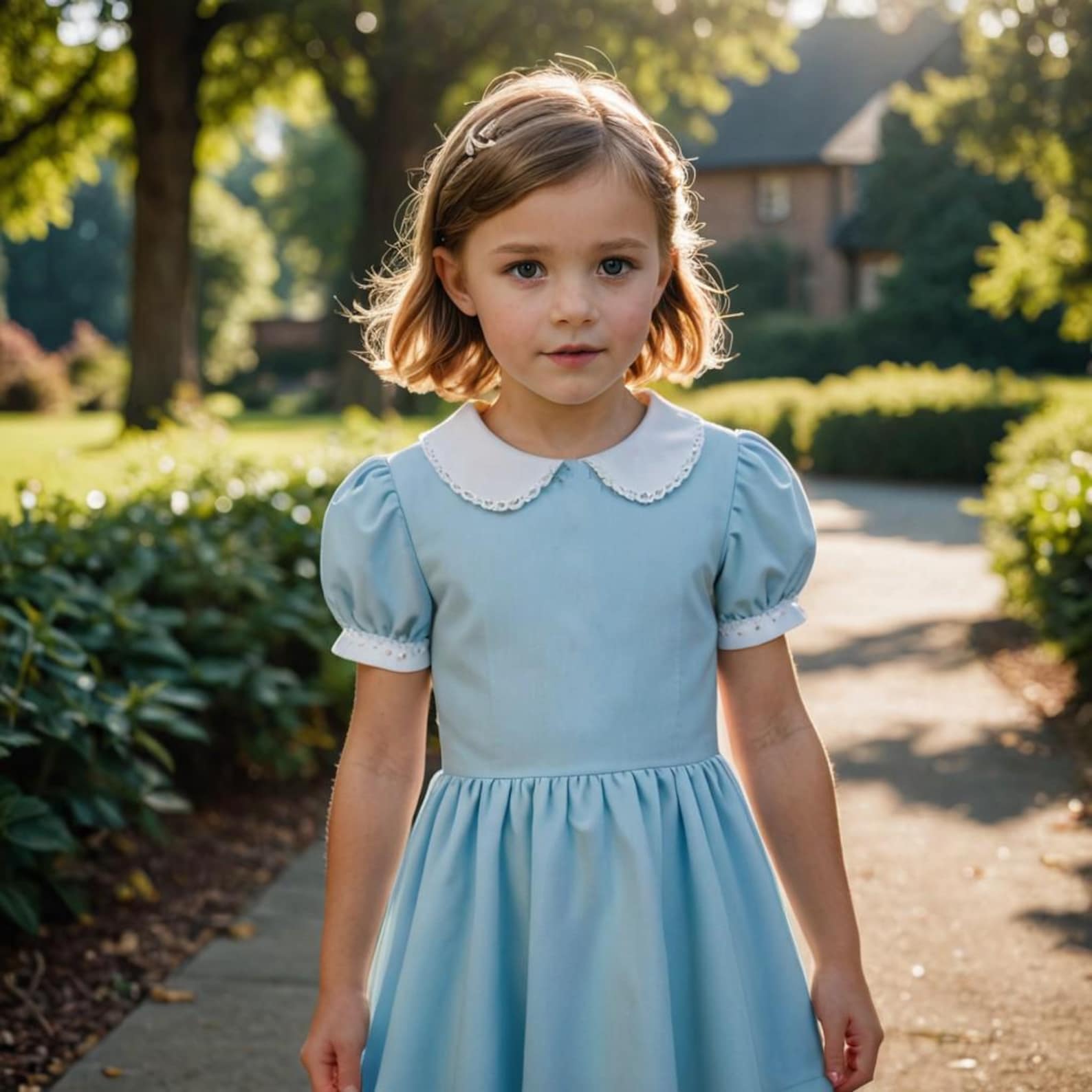 Girls Peter Pan Collar Dress Sewing Pattern, Size 2-16 (A4 A0 US Letter ...