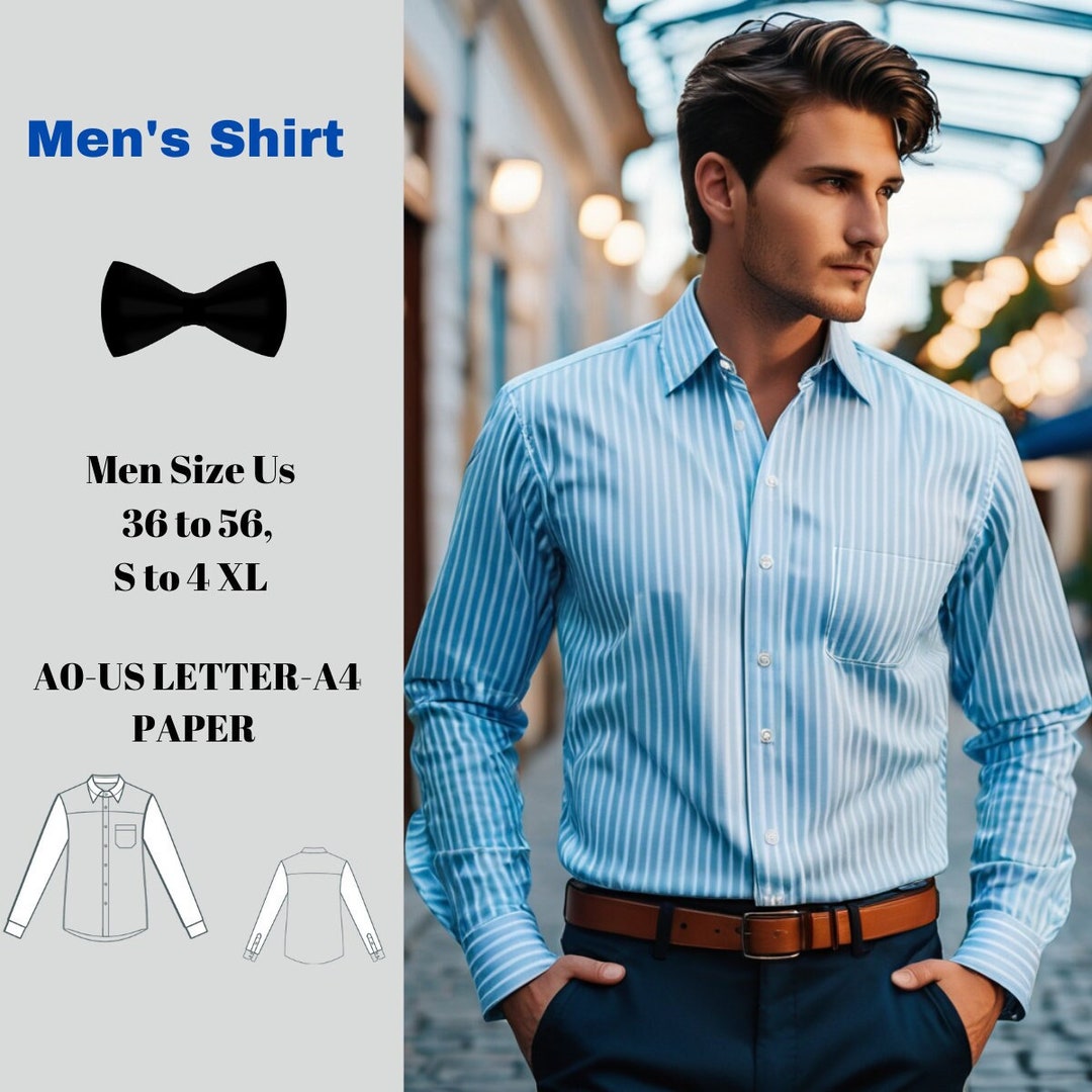 Casual Men's Shirt, Summer Shirt Sewing Pattern, Men's Shirt Pattern ...