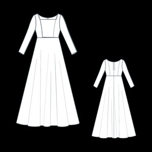 Prom Dress Evening Gown Sewing Pattern A0 A4 US Letter-us 2 to 30 - Etsy