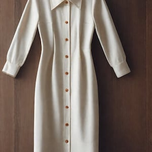 Button Down Dress Sewing Pattern: Long Sleeve Sundress (XS-4XL ...
