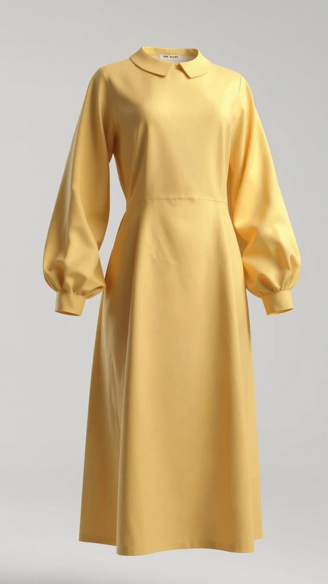Peter Pan Collar Bishop Sleeve Dress Model, Daily Dress, Invitation ...