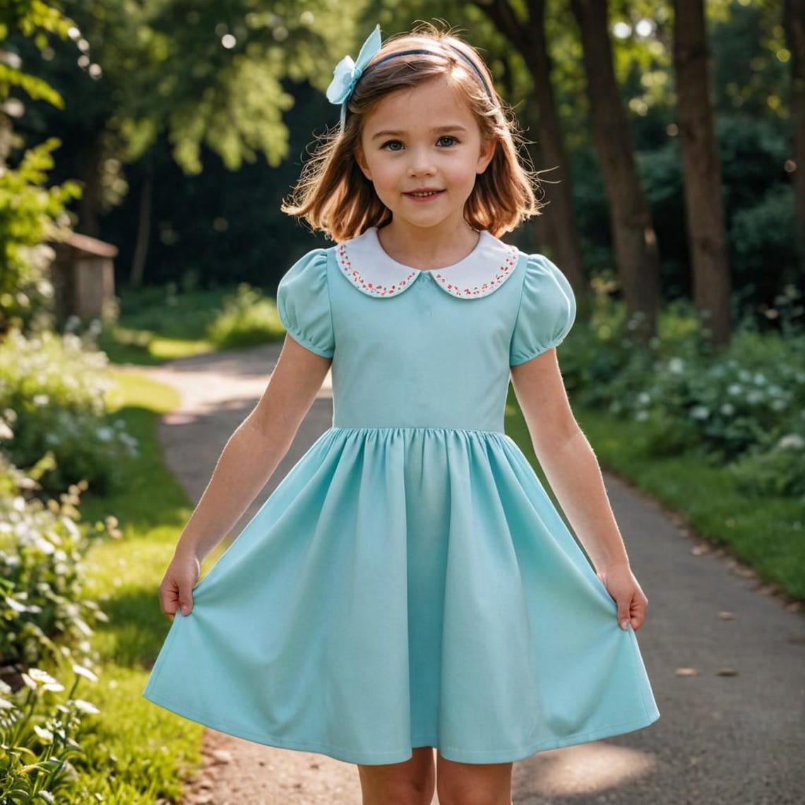 Kids Peter Pan Collar Dress Sewing Pattern,kids Summer Sewing Dress ...