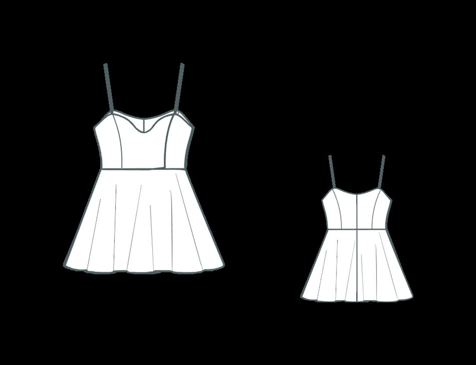 Mini Summer Dress Sewing Model, Strappy Mini Dress, Summer Dress Sewing ...