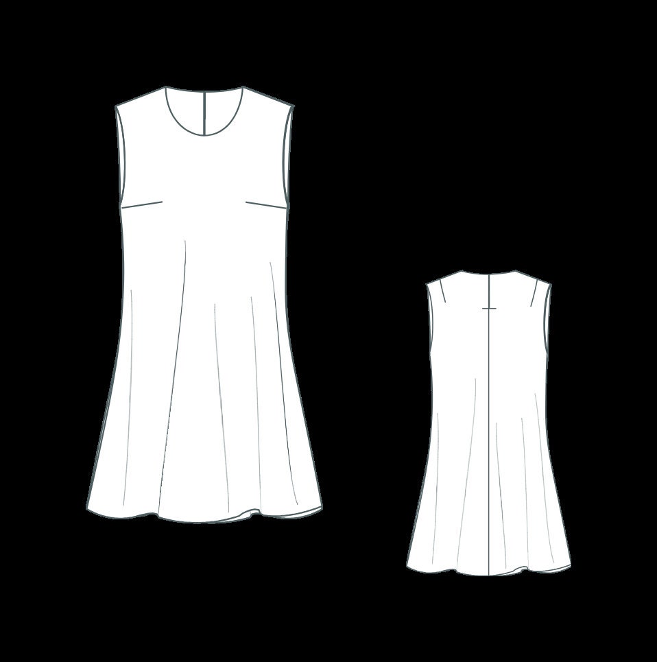 Linen Tunic Dress Sewing Pattern: Round Neck, XS-4XL (PDF Pattern) - Etsy