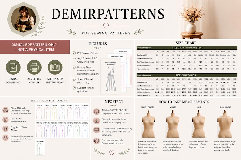 Women's Linen Top Sewing Pattern, Sleeveless Summer Tunic PDF (digital ...
