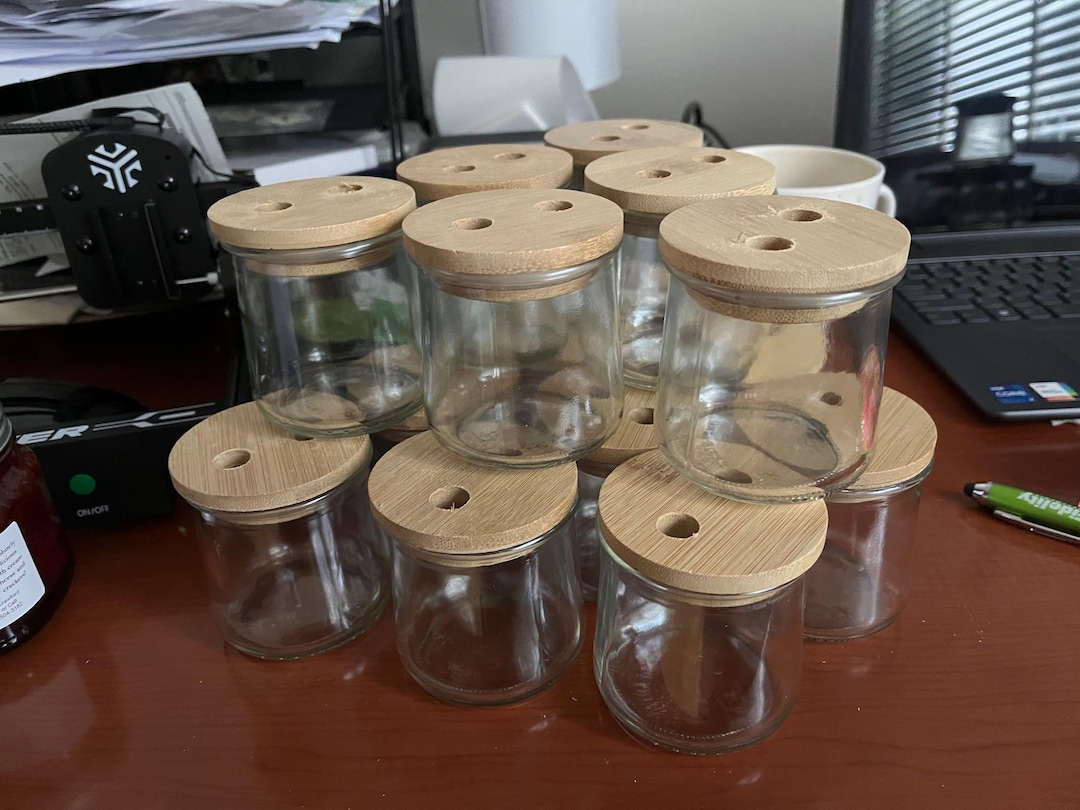 2 Hole Hanging Bamboo Oui Plant Propagation Jars - 3 Count - Etsy