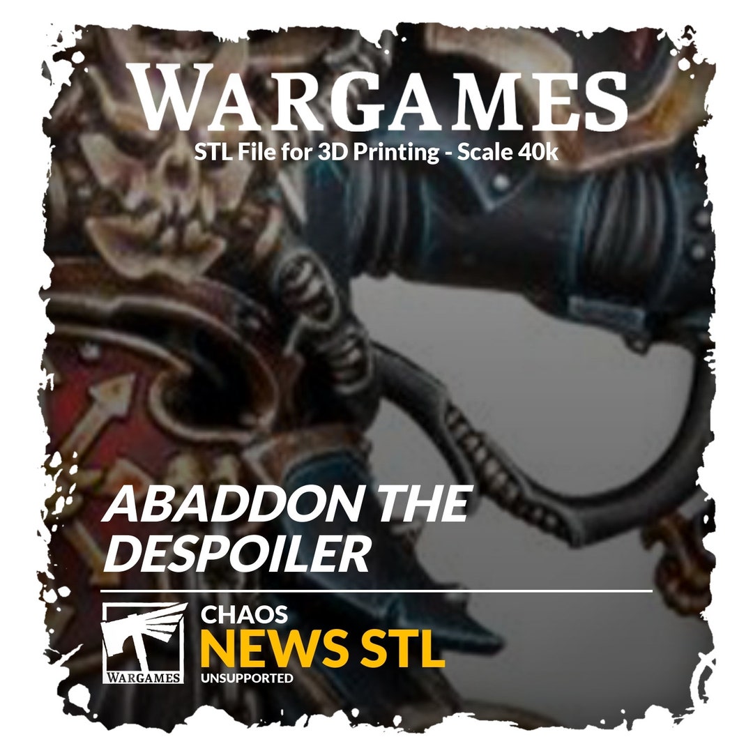 STL Abaddon the Ruiner 3D Printable STL Files in 40k Scale - Etsy