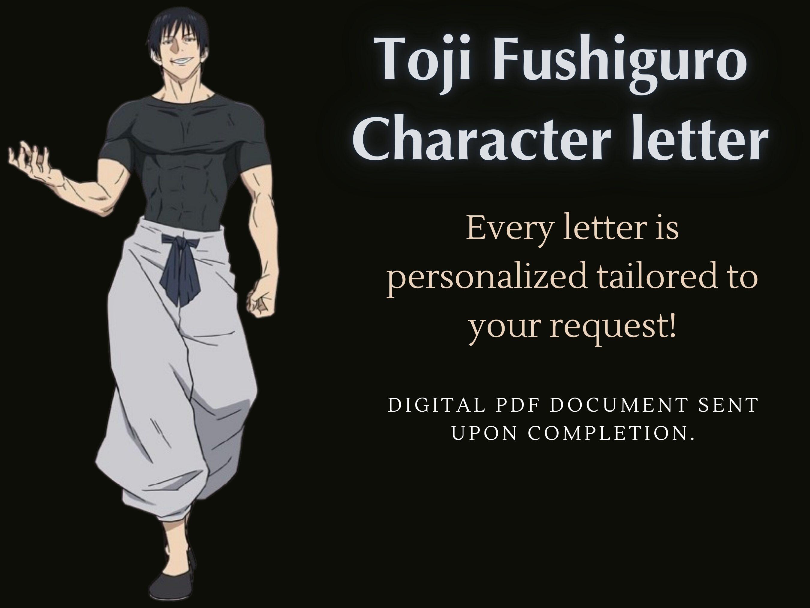 Toji Fushiguro Jujutsu Kaisen Character Letter Creative Writing ...