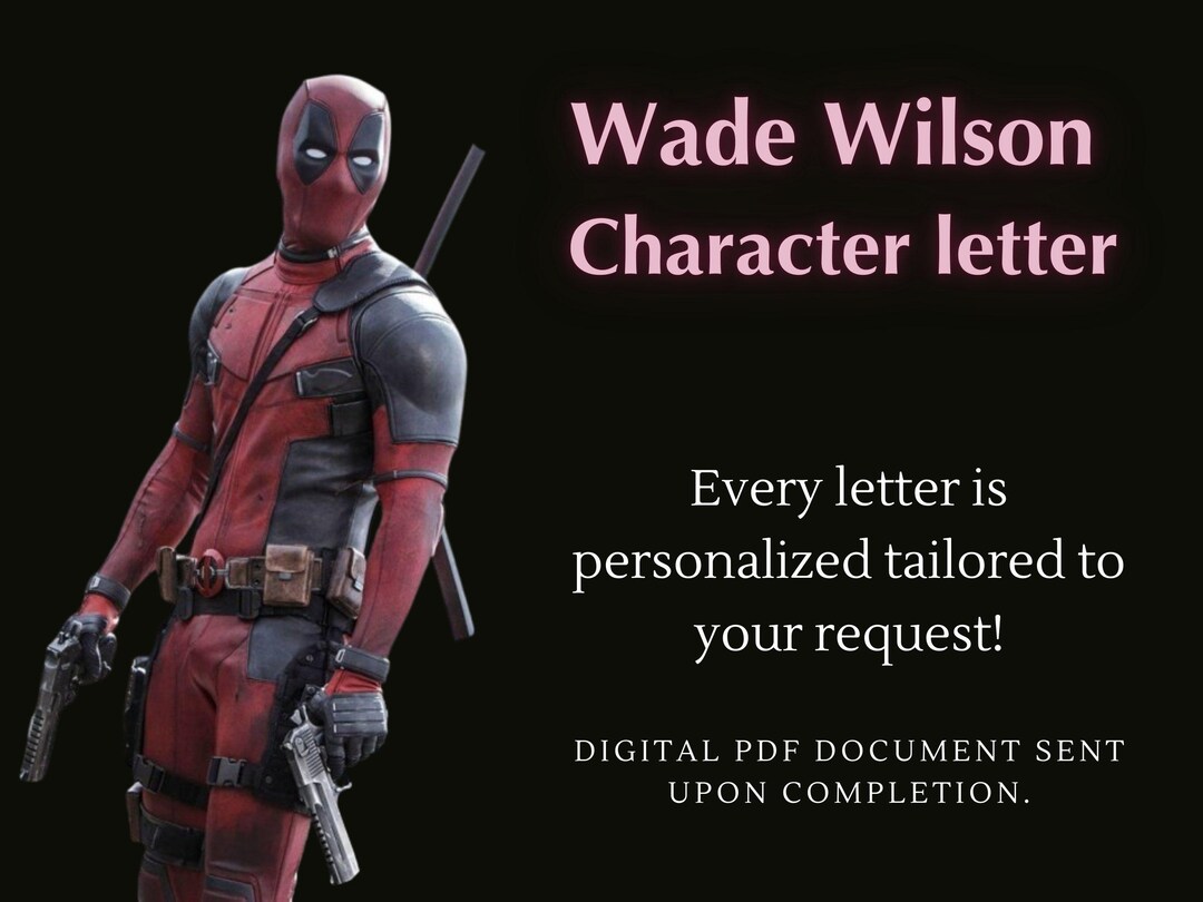 Wade Wilson Deadpool Character Letter Creative Writing Commission ...