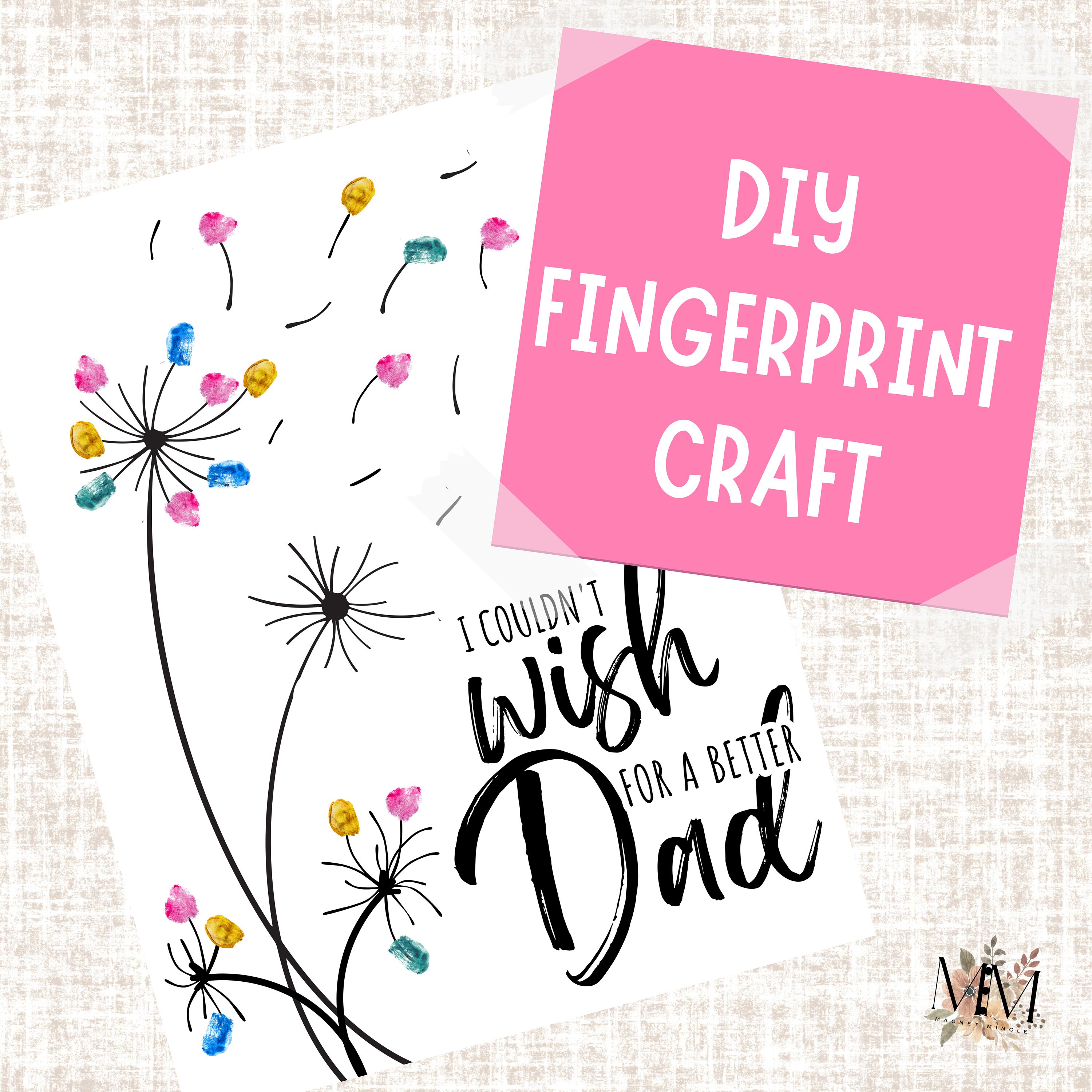 DIY Fingerprint Art | Fathers Day Fingerprint | Handprint Gifts for Dad ...