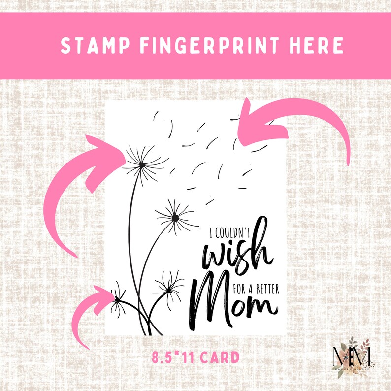 DIY Fingerprint Art | Mothers Day Fingerprint | Handprint Gifts for Mom ...