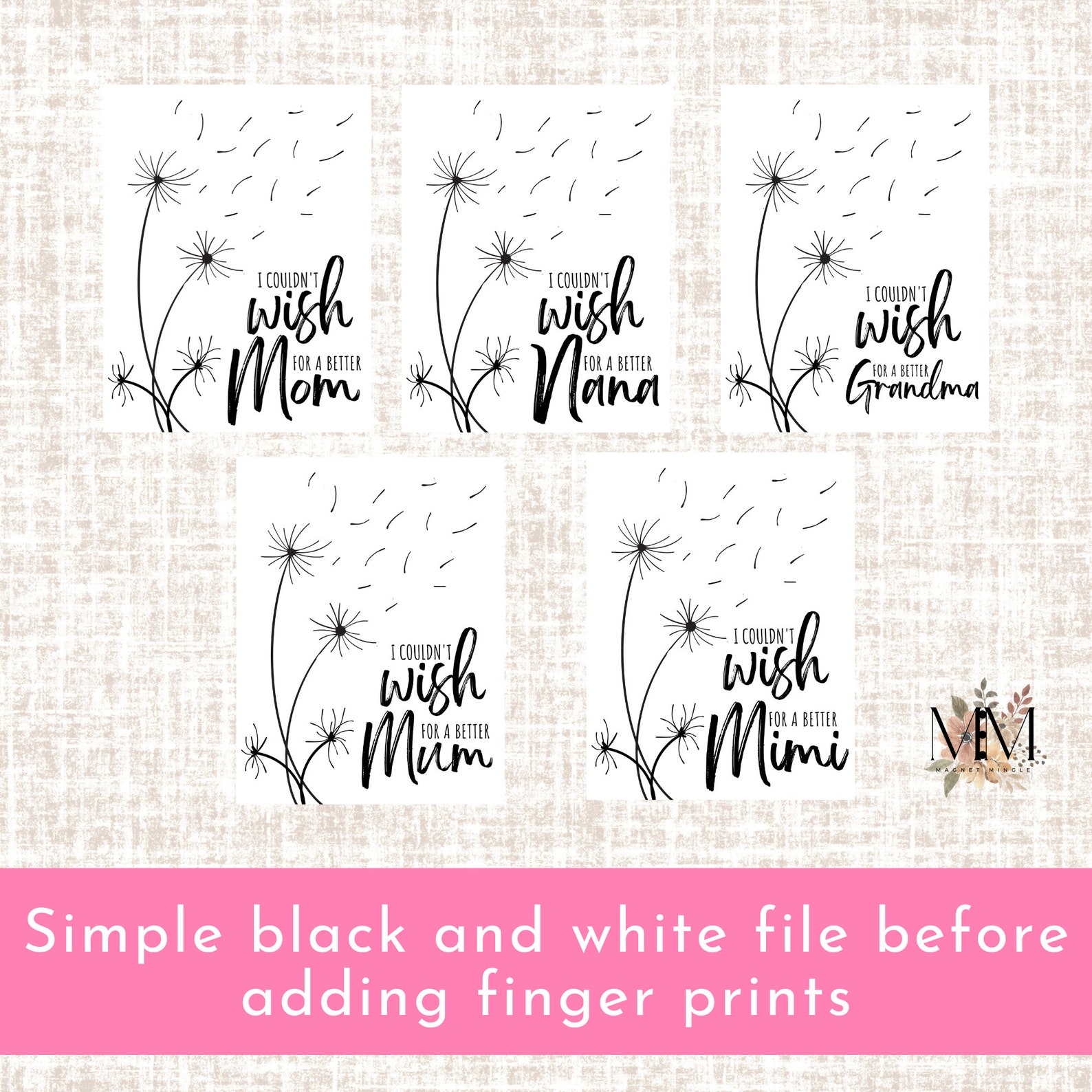 DIY Fingerprint Art | Mothers Day Fingerprint | Handprint Gifts for Mom ...