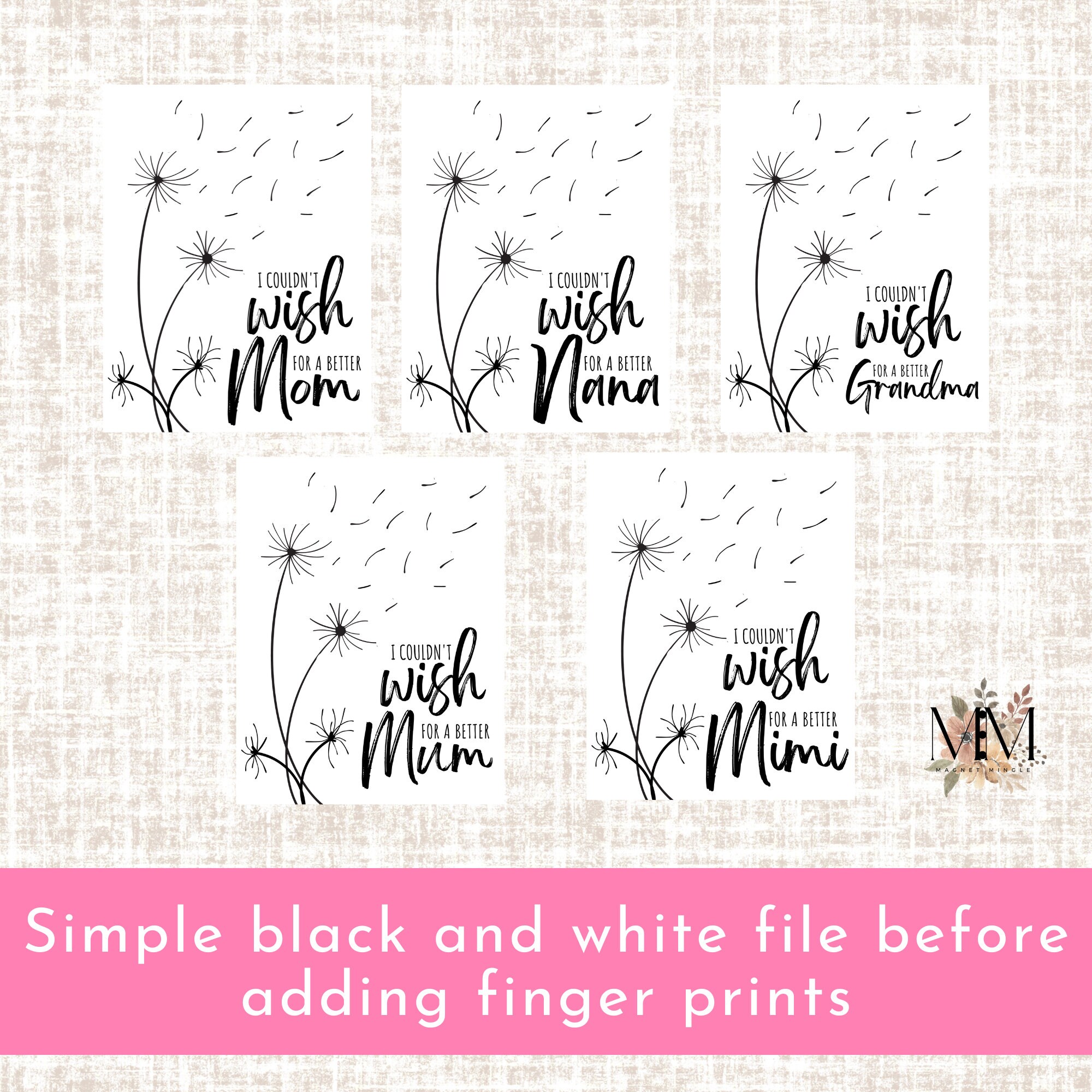 DIY Fingerprint Art | Mothers Day Fingerprint | Handprint Gifts for Mom ...