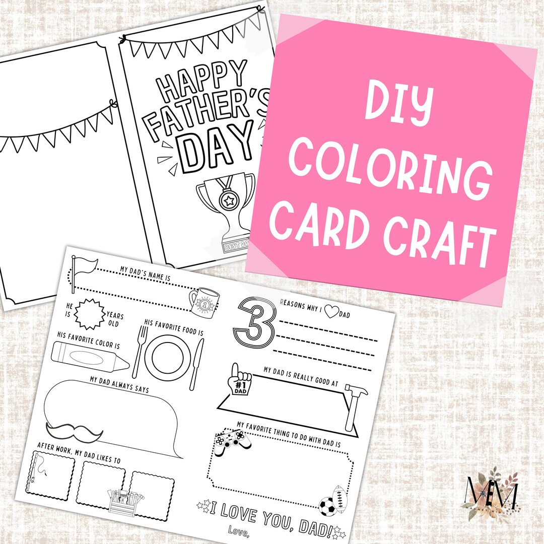 DIY Father's Day Card | Fill in the Blank Questionnaire | Gifts for Dad ...