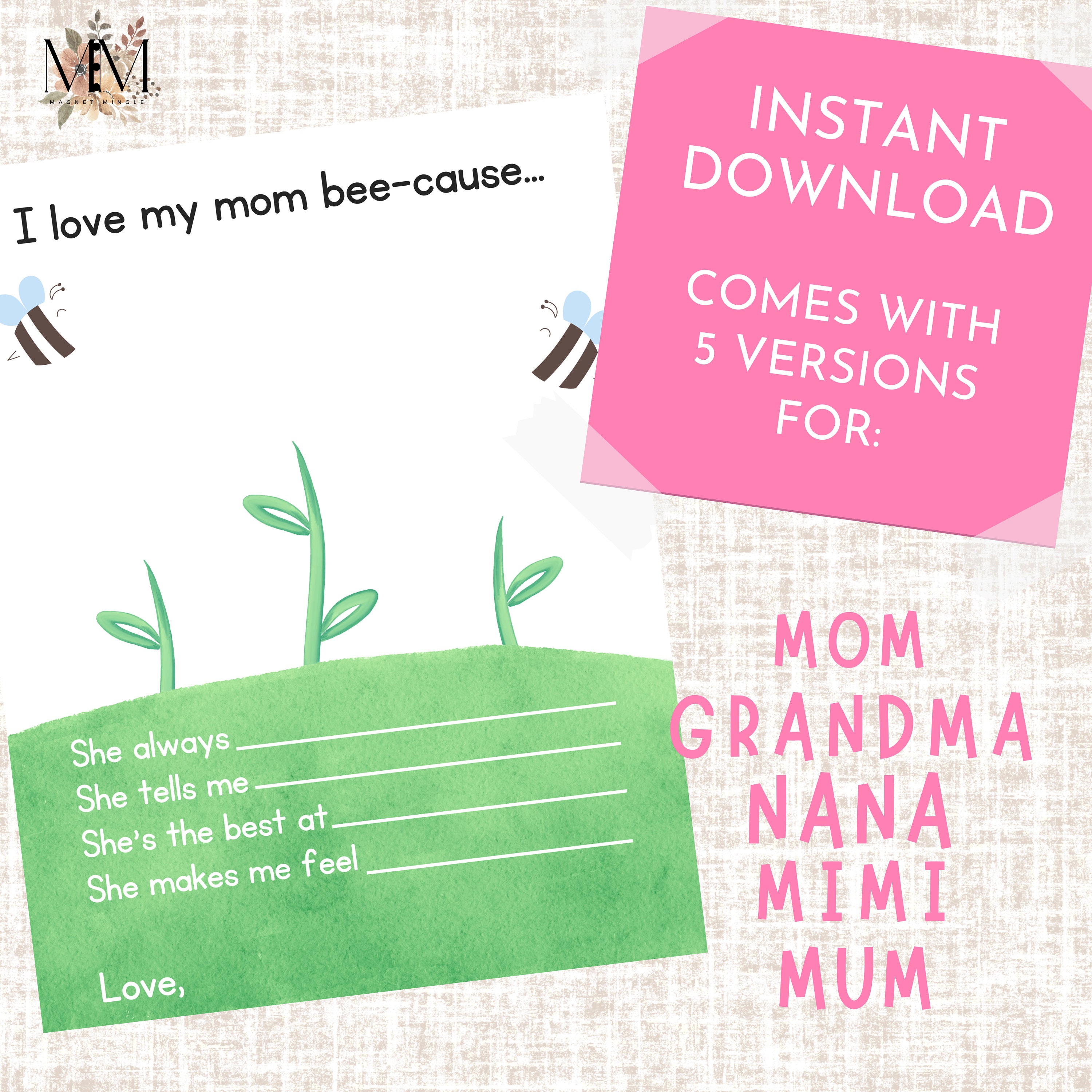 DIY Handprint Art | Mothers Day Fingerprint | Handprint Gifts for Mom ...
