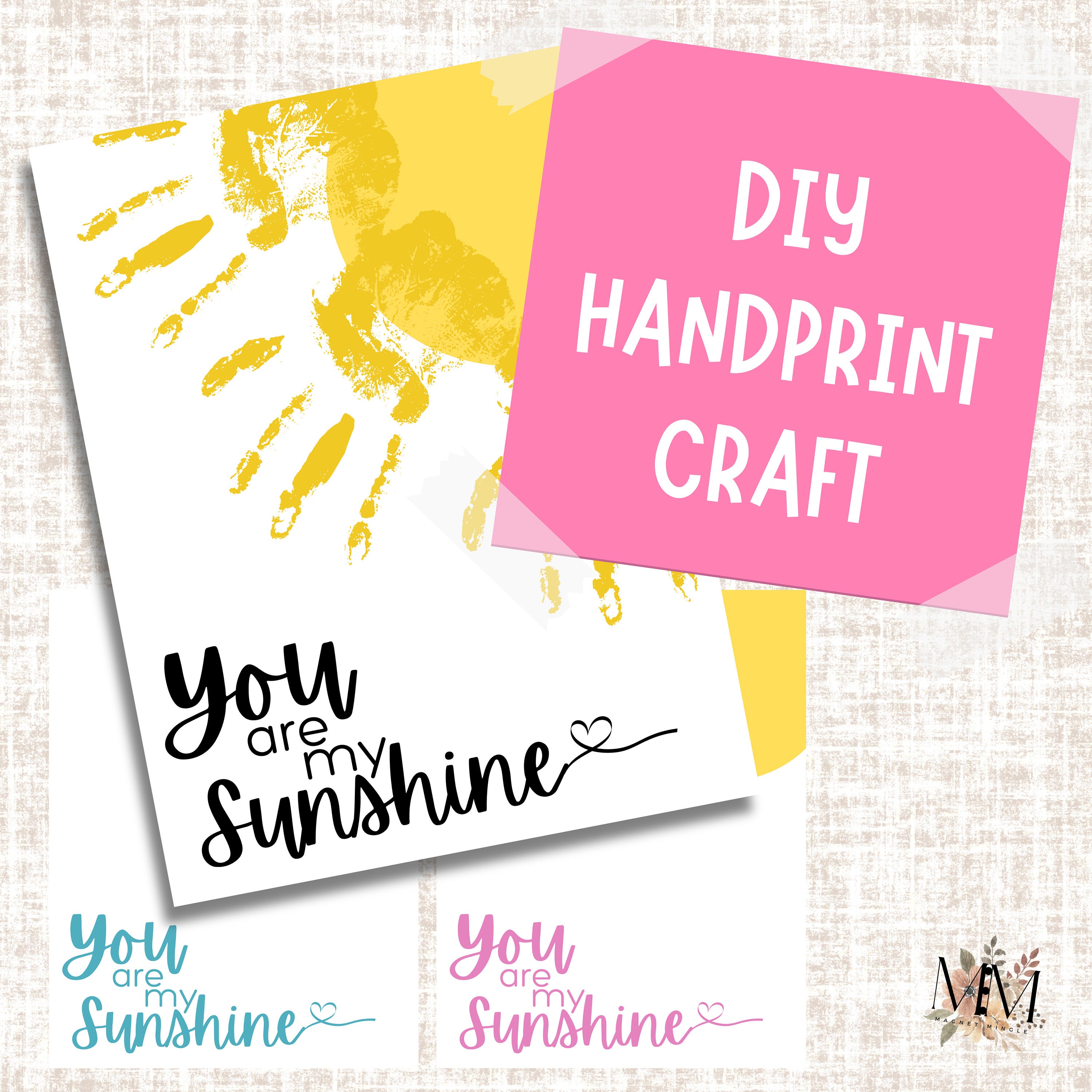 DIY Handprint Art | Fathers Day Fingerprint | Handprint Gifts for Dad ...