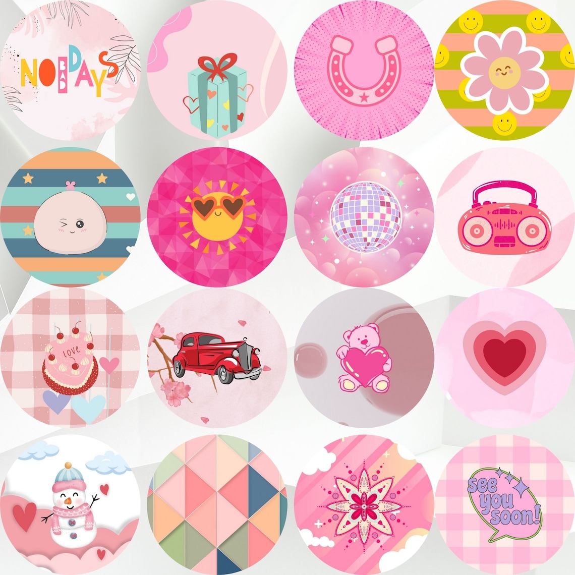 50 Retro Instagram Highlight Cover Icons, Groovy Highlight Covers ...