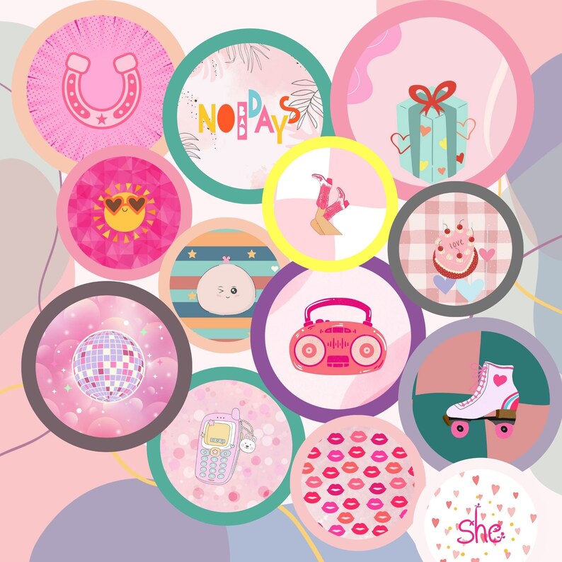 50 Retro Instagram Highlight Cover Icons, Groovy Highlight Covers ...
