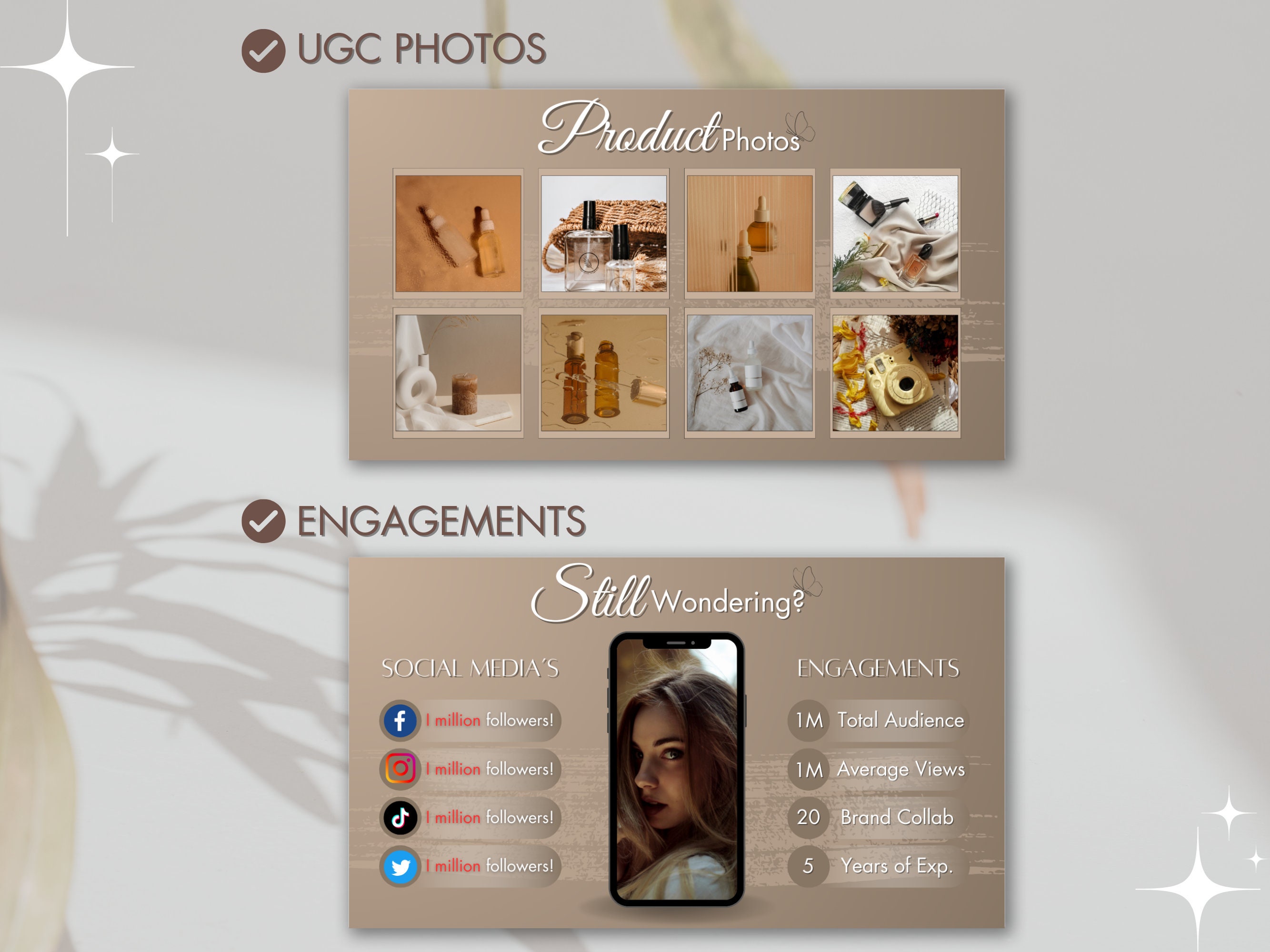 Professional UGC Portfolio Template Influencer Social Media Content ...