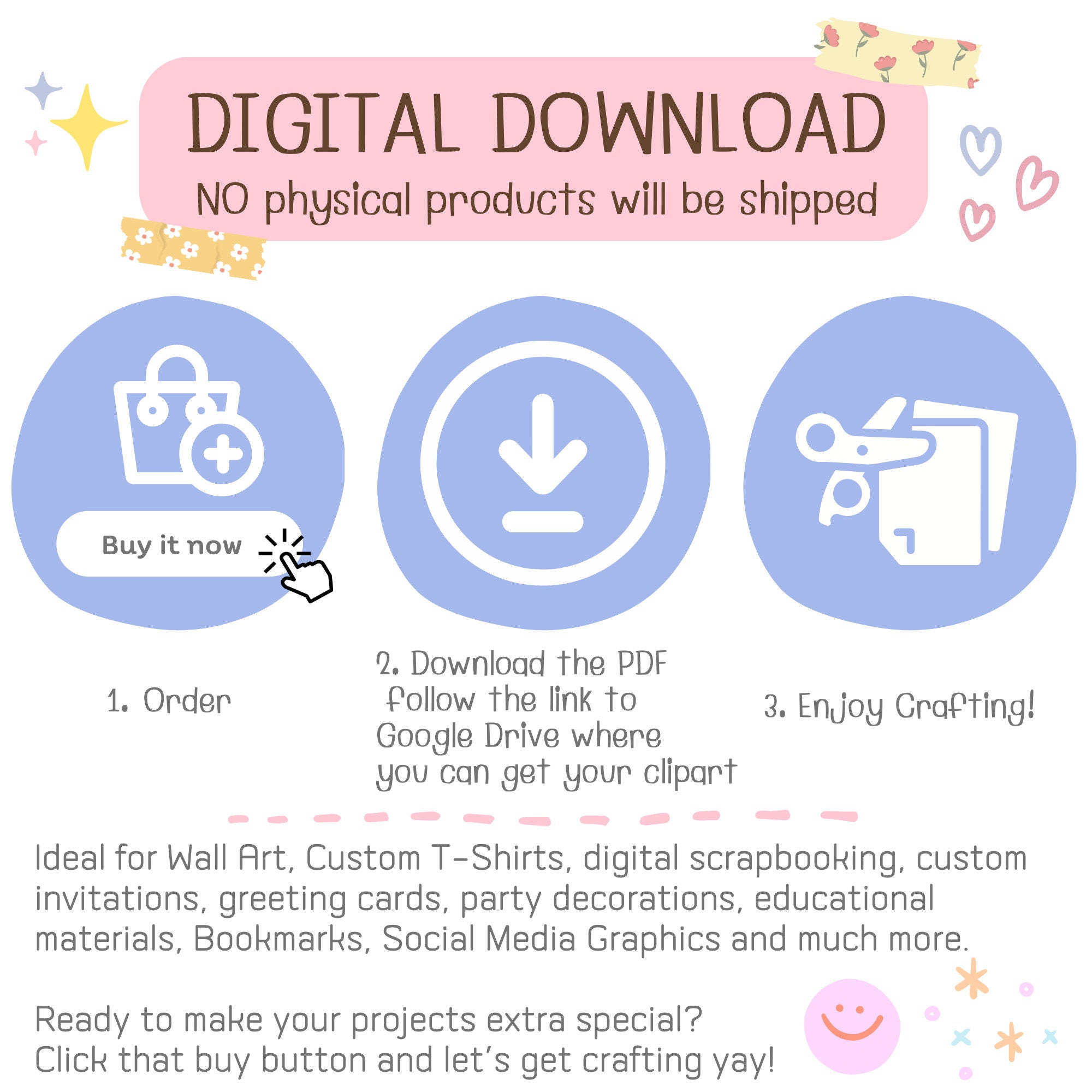 Cute Kawaii Little Mermaid Clipart Bundle, Under the Sea Set, Ocean ...