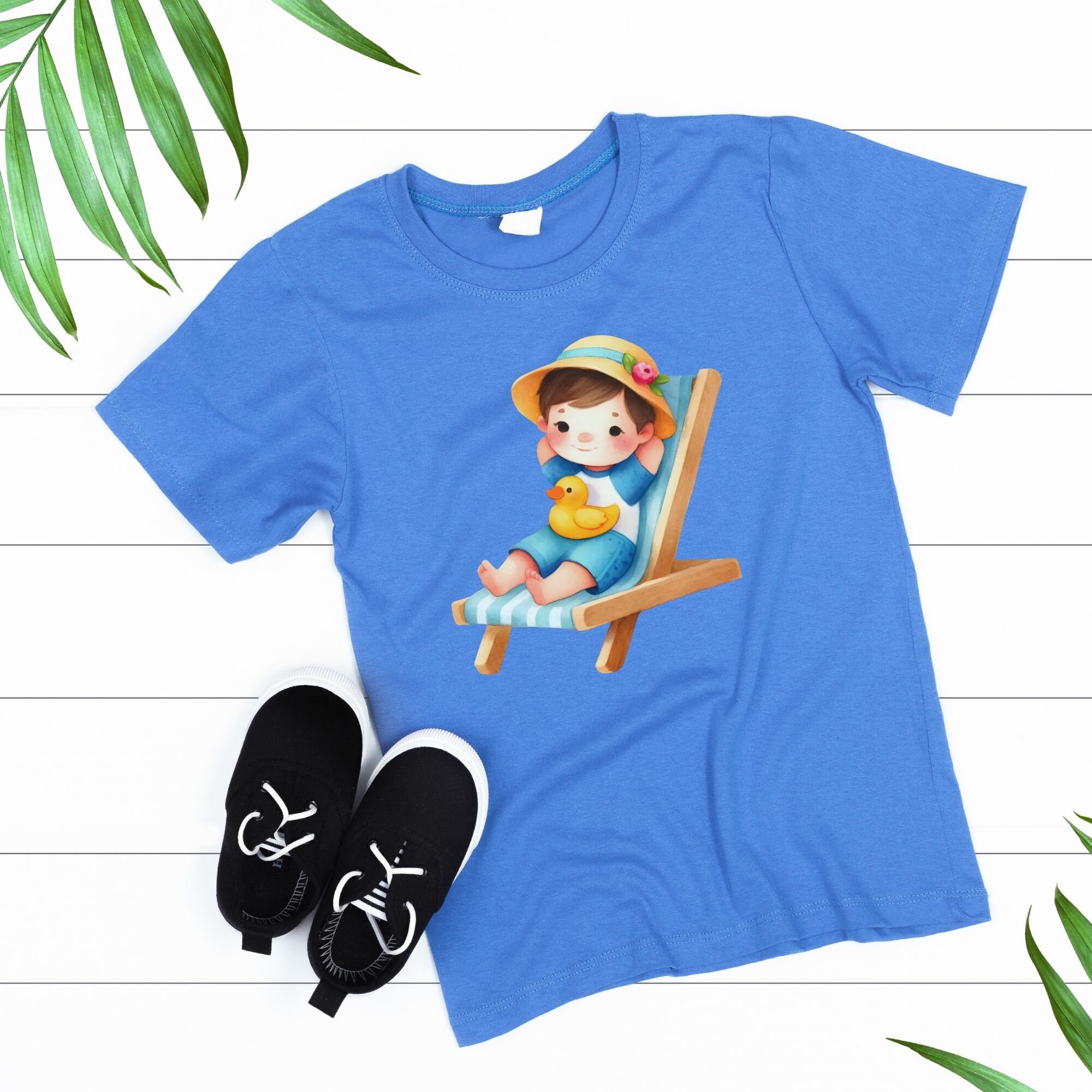Watercolor Summer PNG, Little Cute Boy on the Beach, Summer Clip Art ...