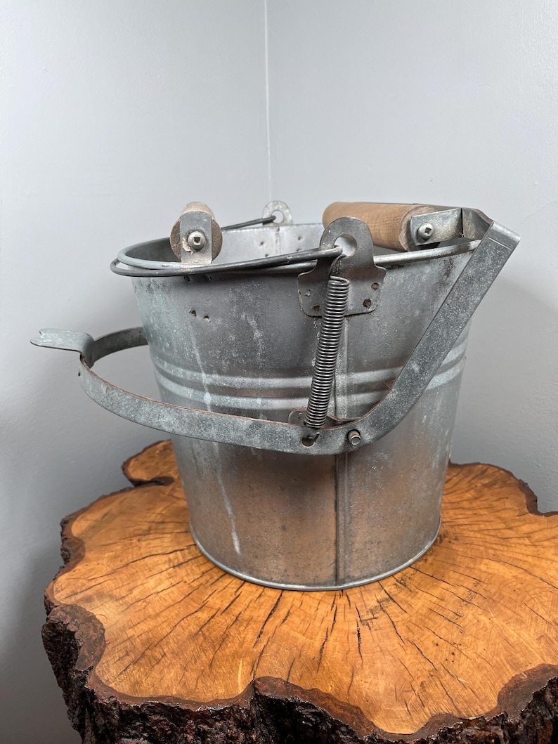Great-west Metal Heavy-duty Galvanized Steel Pail "pull-through" Mop ...