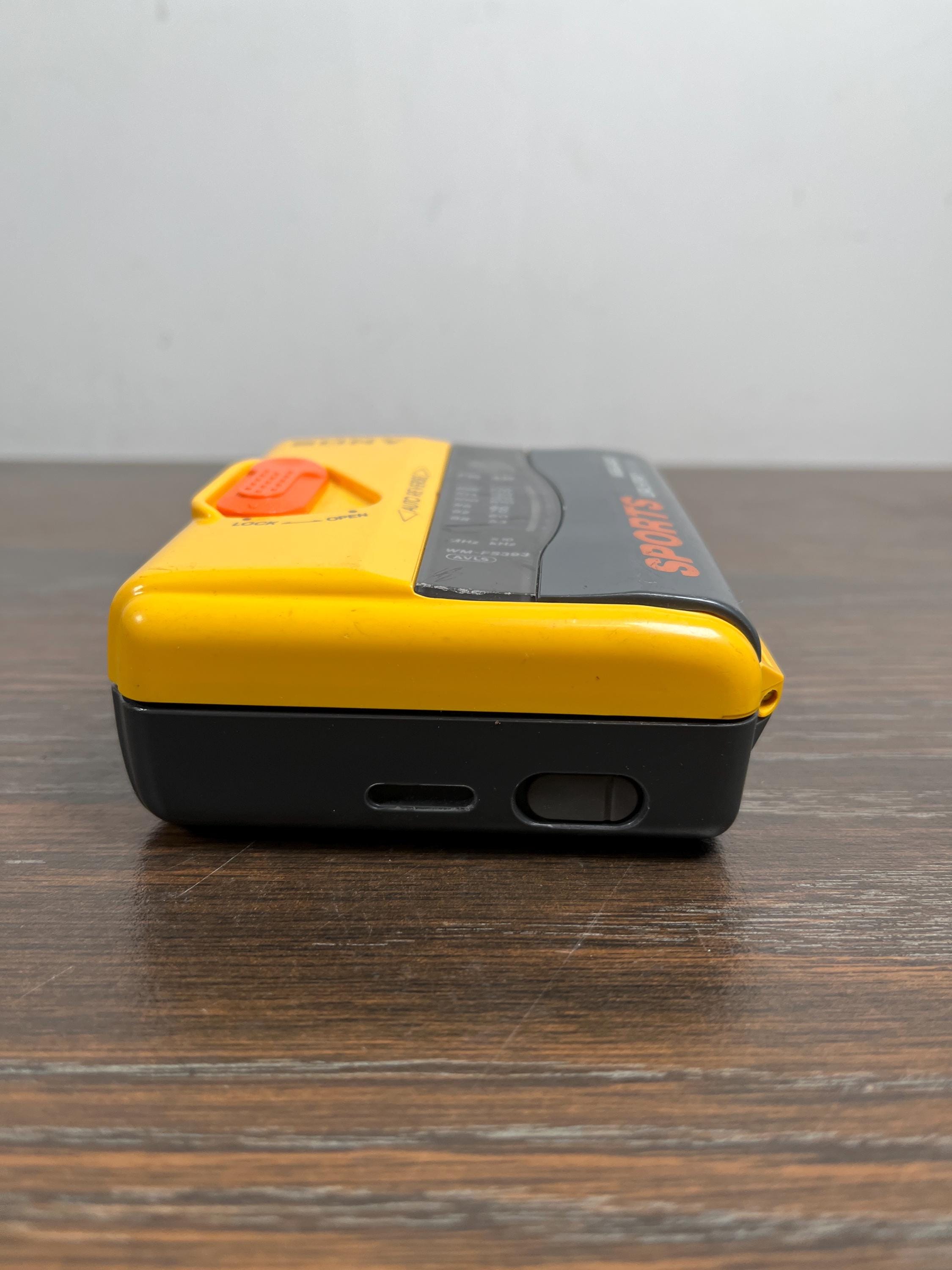 Sony Sports Yellow Walkman Mega Bass AM/FM & Cassette Player WM-FS393 ...