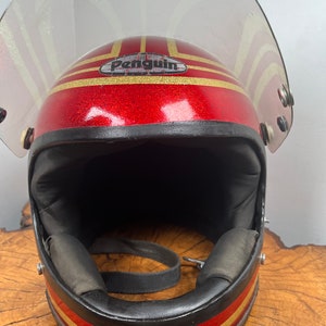 Vintage Motorbike Helmet Penguin - Etsy