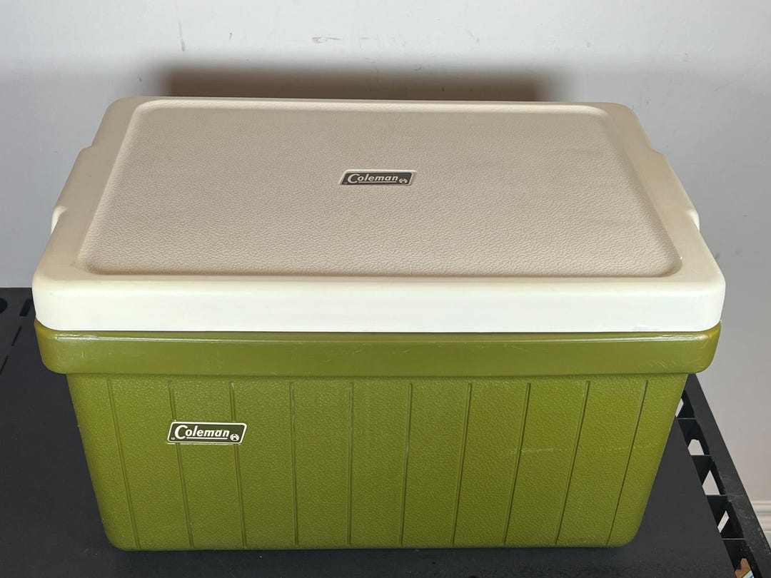 Vintage Coleman Cooler Green and White - Etsy