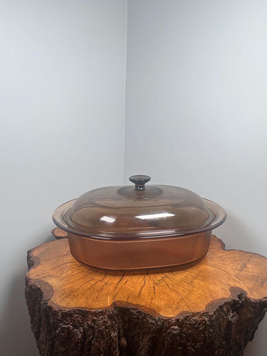 Vintage Vision Corning Ovale Casserole Dish Roaster 4L V-34-B 4qt With ...