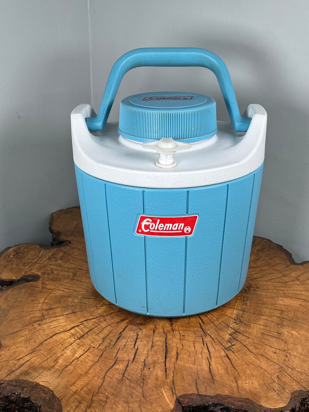 Vintage Early 70s Coleman Canada Blue and White Water Jug - Etsy