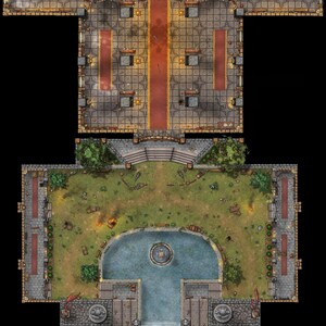 CURSED CATHEDRAL Battle Map, Scarlet Monastery, Dnd Battle Map, D&D ...