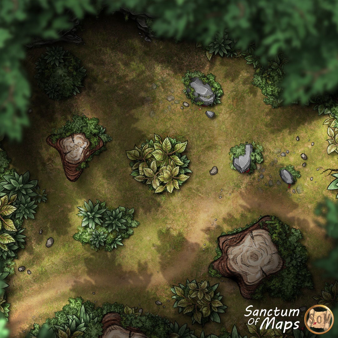 FOREST PATH Battle Map, Dnd Battle Map, D&D, Battlemap, Dungeons and Dragons, 5e, Roll20 ...
