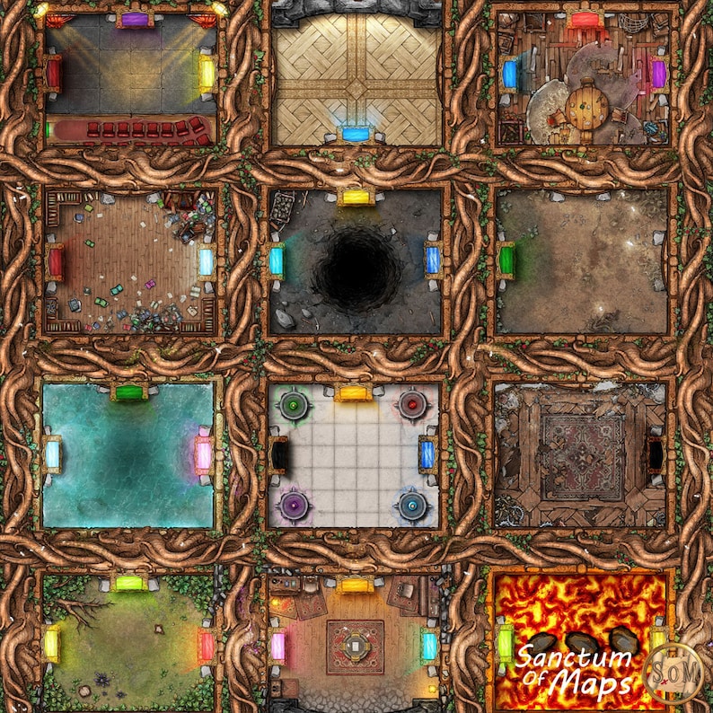 Mirror Maze Battle Map, Scarlet Monastery, Dnd 5e (digital Map) - Etsy