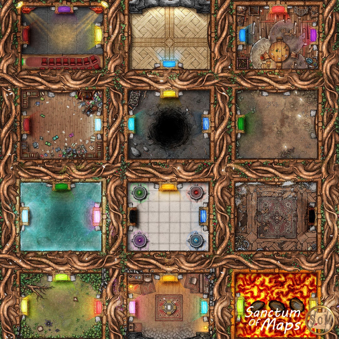 MIRROR MAZE Battle Map, Scarlet Monastery, Dnd Battle Map, D&D ...
