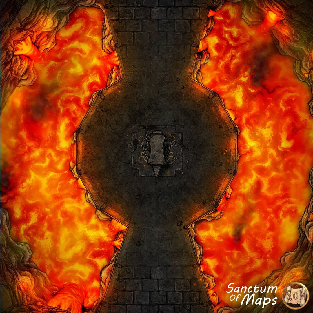 LAVA ANVIL Battle Map, Dnd Battle Map, D&D, Battlemap, Dungeons and ...